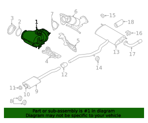 2020 Volvo V60 Cross Country Catalytic Converter 36011579 | TascaParts.com