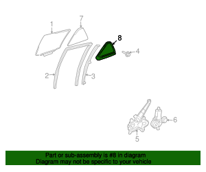 2004-2009 Lexus Fixed Glass Weatherstrip 68188-0E010 | Discount Parts ...