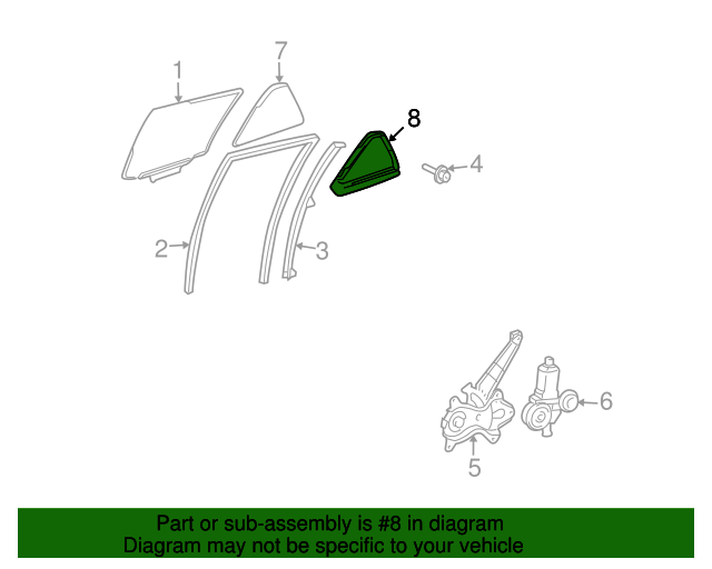 68189-0E010 - Fixed Glass Weatherstrip 2004-2009 Lexus ...