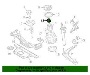 31336778544 - 1999-2008 BMW Strut Bumper (31-33-6-778-544) | BMW of ...