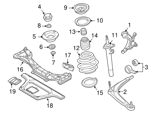 31-12-6-783-376 - Lower Control Arm Bracket Assembly - 1999-2008 BMW ...