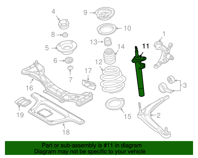 31316761895 - 2003-2005 BMW Z4 Strut (31-31-6-761-895) | BMW of South ...
