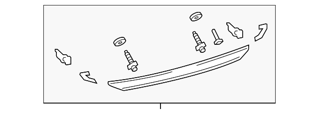 76801-0D920 - License Molding - 2015-2017 Toyota Yaris | OEM Genuine ...