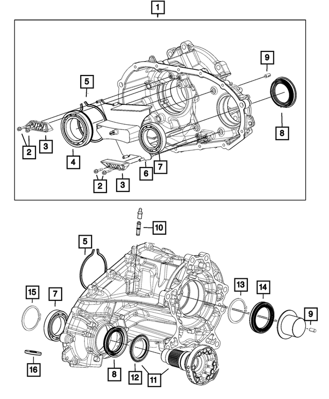 MOPAR GENUINE FRONT CASE - 68545635AA - 68545635AA | Mopar Online Parts