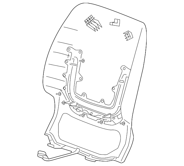 23444906 GM Jet Black Driver Seat Back Cushion Finish Panel | GM Parts ...