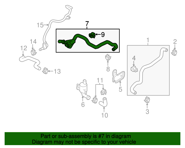 4H0-121-447-M - Lower Hose 2011-2012 Audi A8 Quattro | Audi OEM Parts
