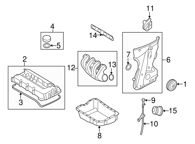 2006-2009 Kia Intake Manifold Seal 28312-25000 | TascaParts.com