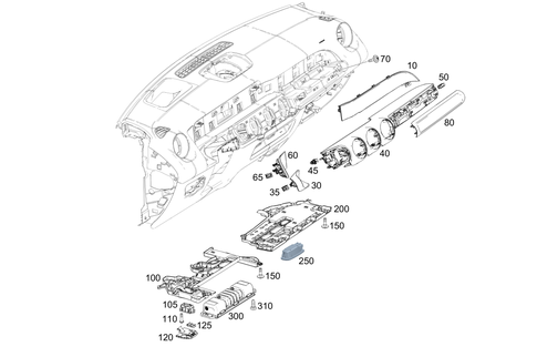 Detachable Components, Instrument Panel for 2020 Mercedes-Benz GLB 250 ...