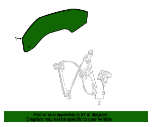 2015-2019 Cadillac ATS Passenger Side Front Door Window 84553534 ...