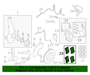 2022 Land Rover Range Rover Sport Brake Pads Rear LR162047 | OEM Parts ...