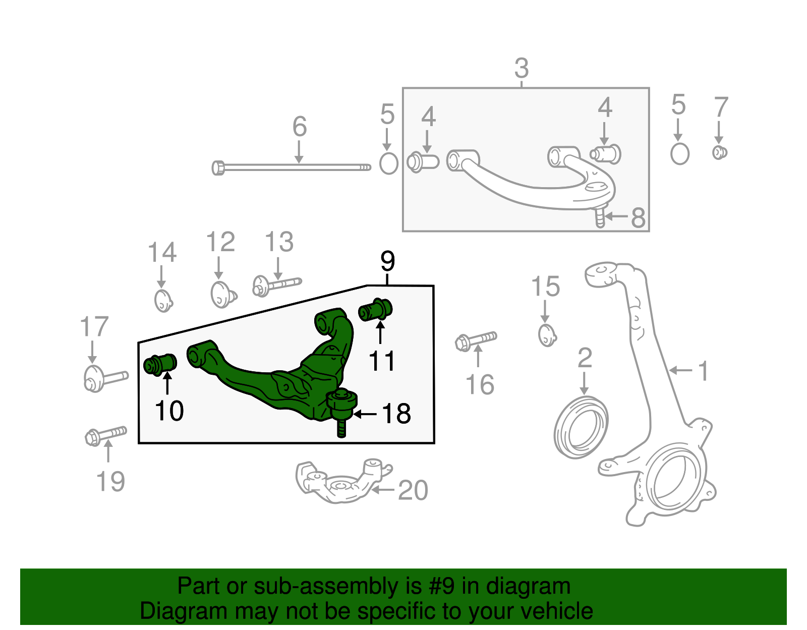 Genuine Toyota Suspension Control Arm (Right, Front, Lower) part# 48068 ...