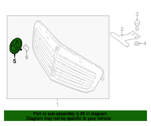 204-817-03-16 - Grille Emblem 2008-2014 Mercedes-Benz | AutoNation Parts