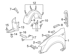 2006-2013 Audi Fender Bracket 8P0-821-135-B | AutoNationParts.com