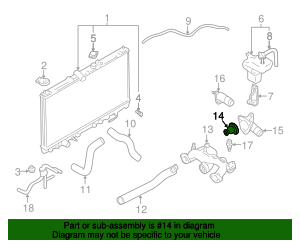 MD350415 - Thermostat 1997-2011 Mitsubishi | Mitsubishi Direct Parts