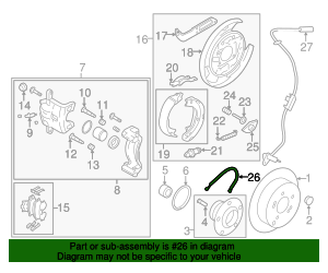 Hyundai - 58737-2S500 - Brake Hose - 2010-2015 Hyundai Tucson | OEM ...