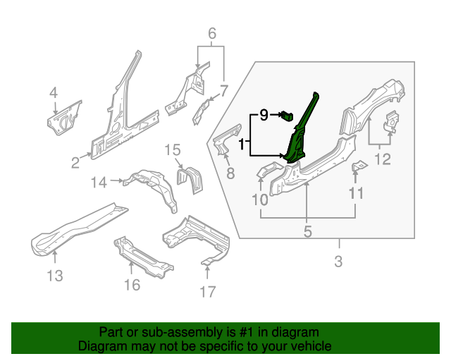 Genuine BMW 41-21-7-064-695 | Hinge Pillar | FREE Shipping on Most ...