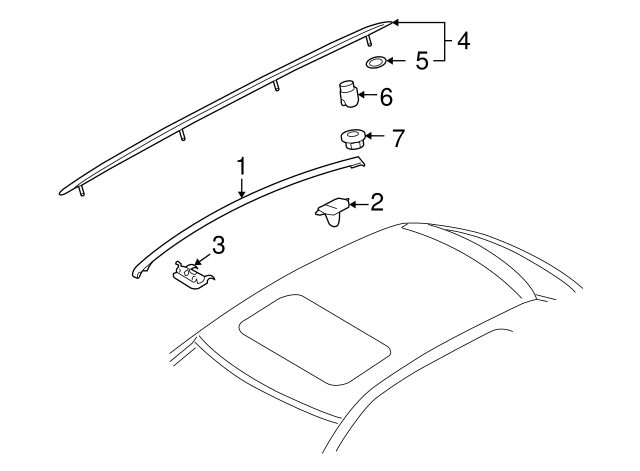 8P4-861-195-A - Roof Molding Clip 2006-2013 Audi | AutoNationParts.com