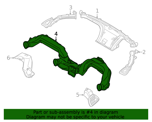 55840-WB001 - Air Distributor 2016-2020 Toyota | Bam Wholesale Parts