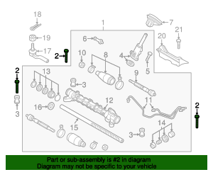 9YA0-21-22H - Gear Assembly Mount Bolt - 2010-2015 Mazda | MazdaSwag