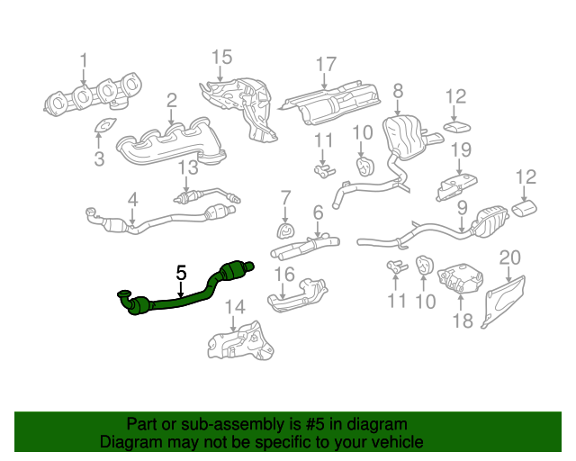 230-490-44-19-80 - Front Pipe - 2007-2012 Mercedes-Benz SL 550 | World ...