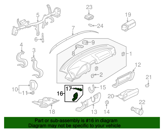 208-680-03-65-7D43 - Switch Bezel 1998-2003 Mercedes-Benz | Mercedes ...