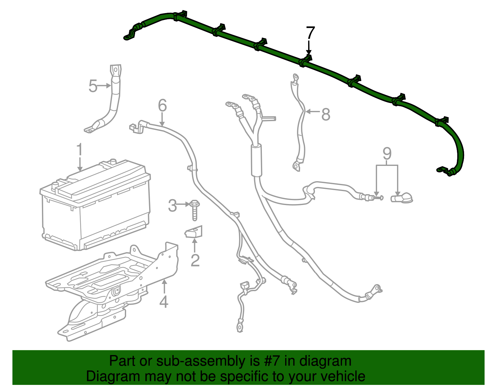 2017-2019 GM Positive Battery Cable 84383334 GM | GMPartsDirect.com