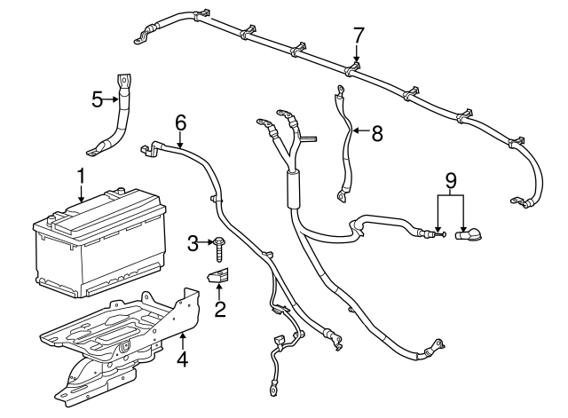 2017-2019 GM Positive Battery Cable 84383334 | AutoNationParts.com