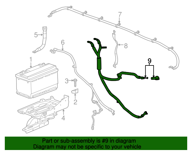 2015-2019 GM Generator Battery Control Wiring Harness 84354713 GM ...