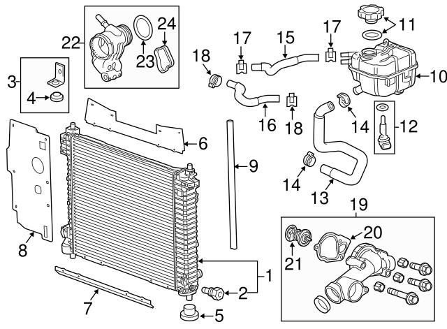 2010-2011 Cadillac SRX Thermostat Housing 12638186 | TascaParts.com