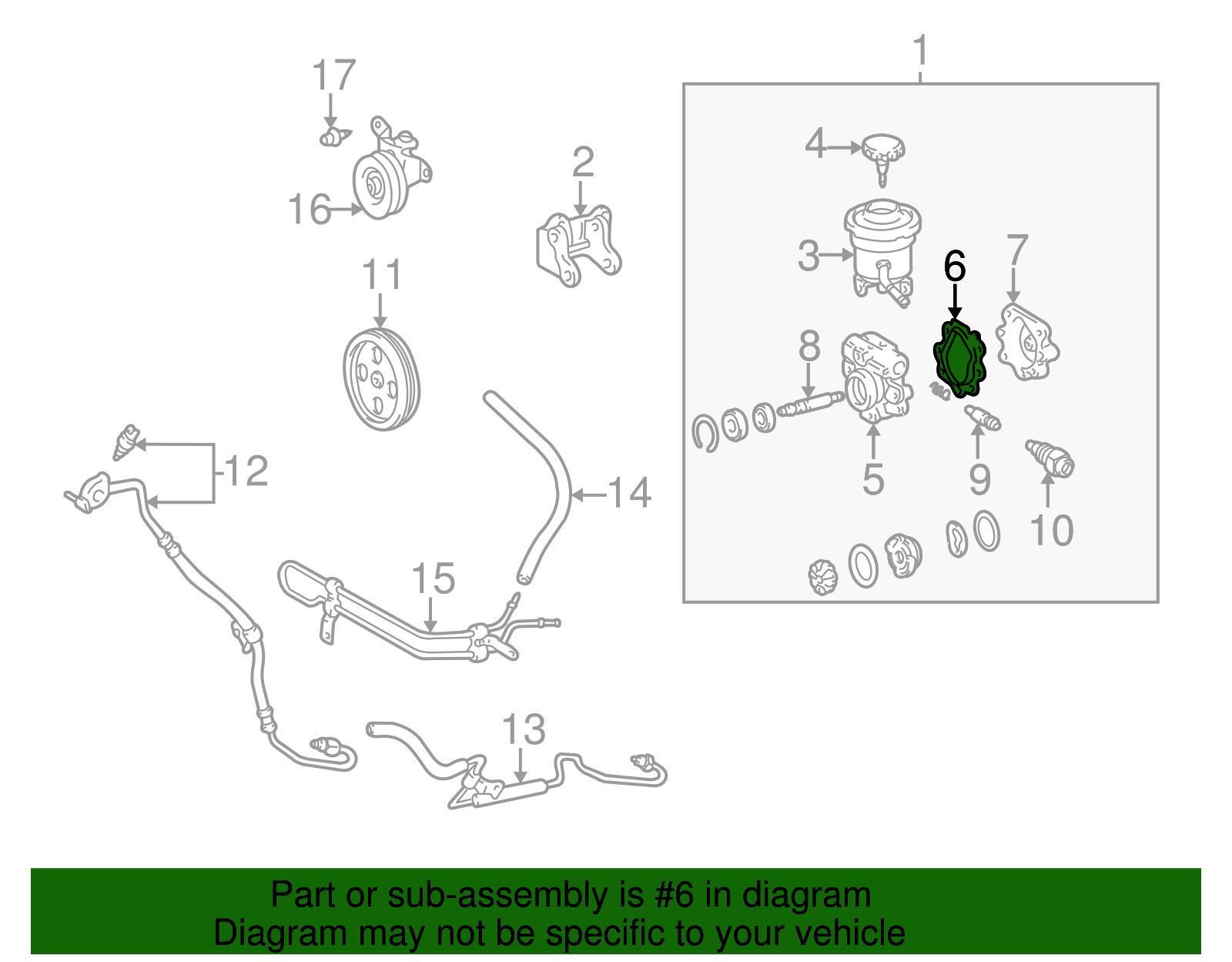 1995-2007 Toyota Housing Gasket 44327-04010 | Toyota Parts Center