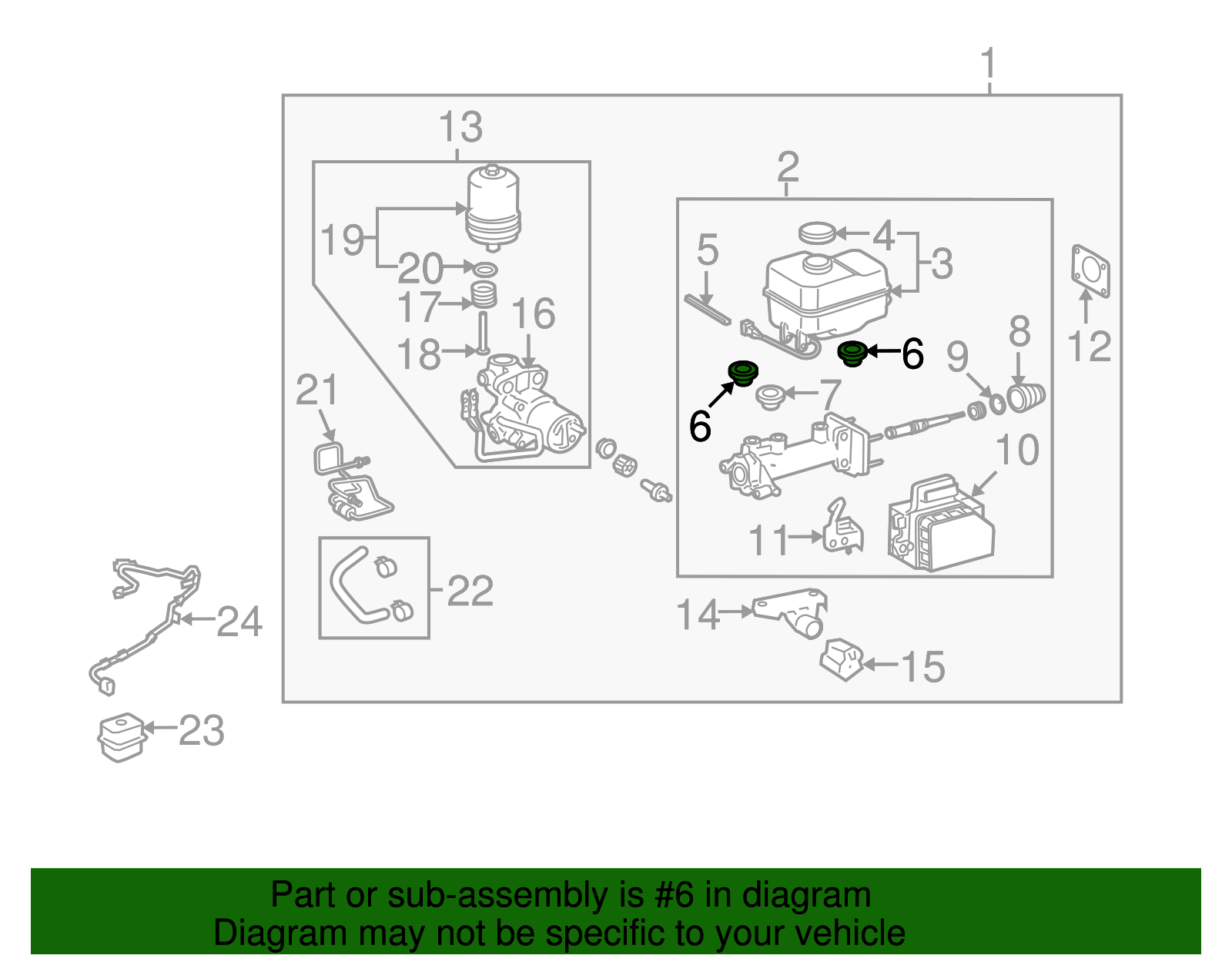 Genuine Toyota Master Cylinder Reservoir Grommet part# 47255-16010 for ...