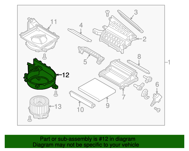 97112-G7000 - Blower Case 2017-2019 Hyundai Ioniq | AutoNationParts.com