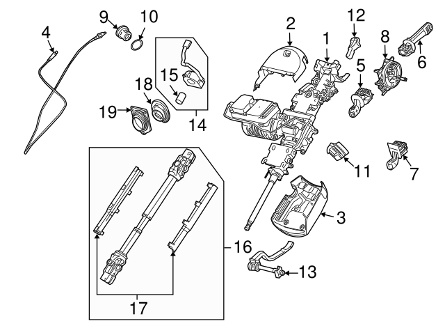 32306780729 - 2003-2009 BMW Z4 Steering Column Assembly - Genuine OEM ...