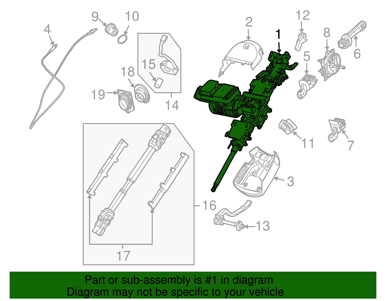 32306780729 - 2003-2009 BMW Z4 Steering Column Assembly - Genuine OEM ...