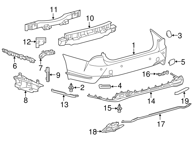 2018-2021 Lexus Lower Retainer 52566-50080 | OEM Parts Online