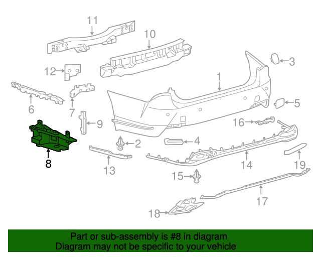 2018-2021 Lexus Lower Retainer 52566-50080 | OEM Parts Online