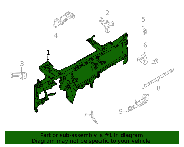 2021-2023 Ford Reinforced Beam ml3z1504545c | TascaParts.com