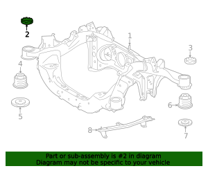 2024 Toyota Mirai Suspension Cross-Member Stopper 52278-62020 | Toyota ...