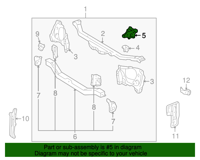 2001-2002 Toyota Corolla Mount Bracket 53245-02020 | Toyota Parts Center