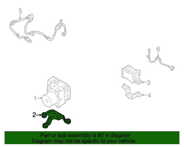 58960-3N500 - ABS Modulator Bracket 2015 Kia K900 | Kia.Parts Store