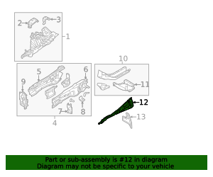 2016-2020 Toyota Rail Reinforced 53706-WB001 | Toyota Parts Center