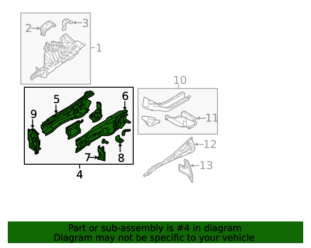 57101-WB002 - Rail Assembly - 2016-2020 Toyota | OEM Genuine Toyota Parts