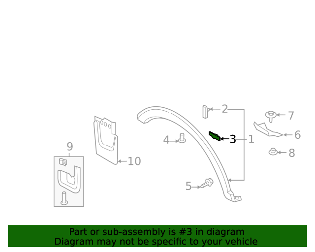 2015-2022 Ford Wheel Opening Molding Retainer Clip W716878S300 ...