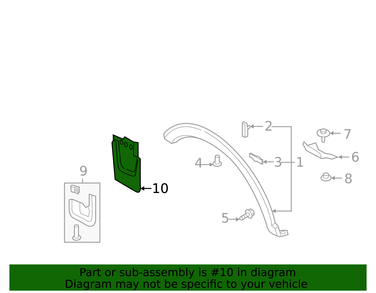 CL3Z-16A550-W - Kit Mudflap - 2011-2016 Ford F-150 | Lasco Auto Parts