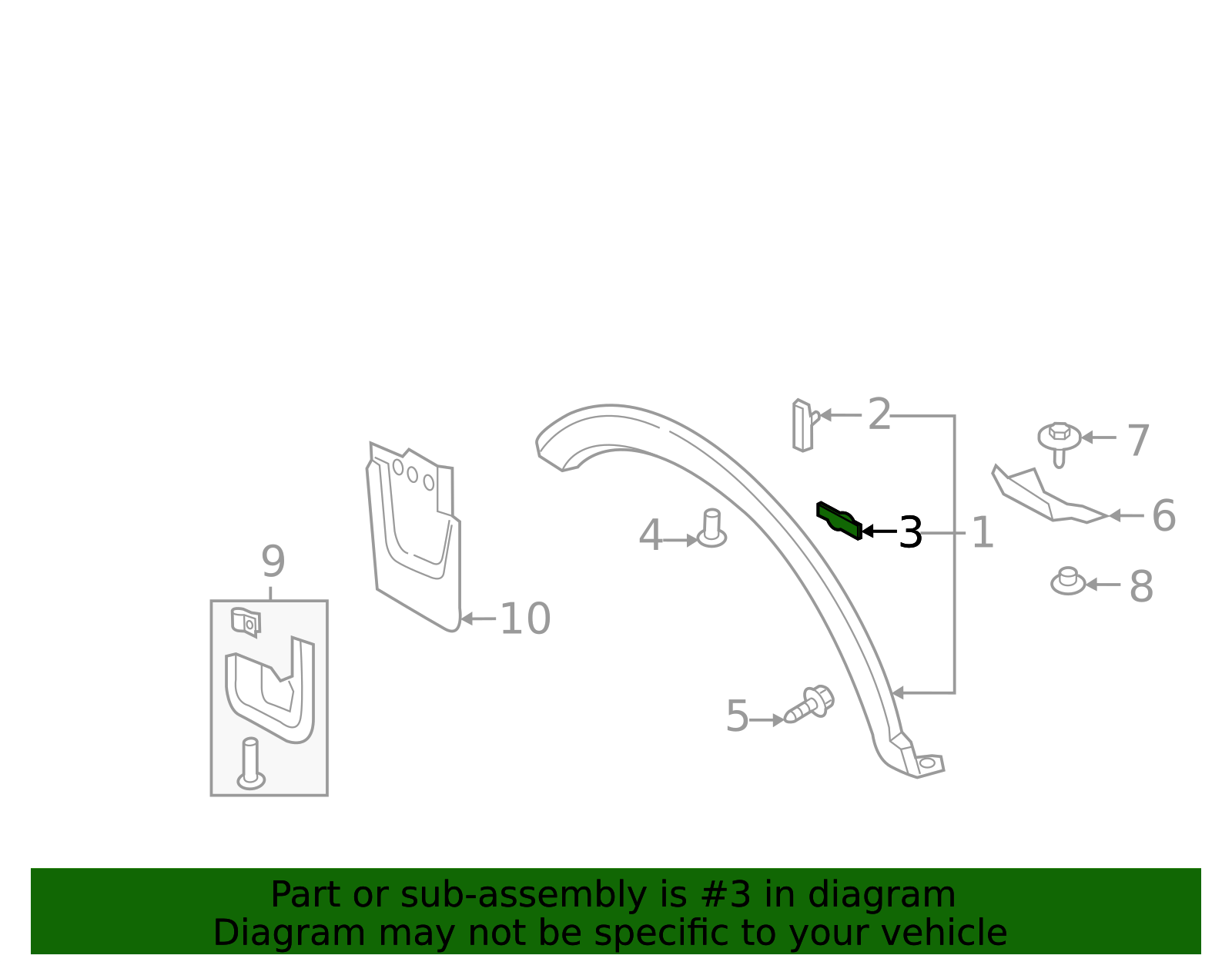 Genuine OEM Ford Part - Wheel Opening Molding Retainer Clip W716878 ...