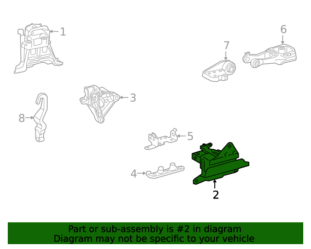 12372-24021 - Mount - 2019-2022 Toyota Corolla | Lithia Toyota Parts