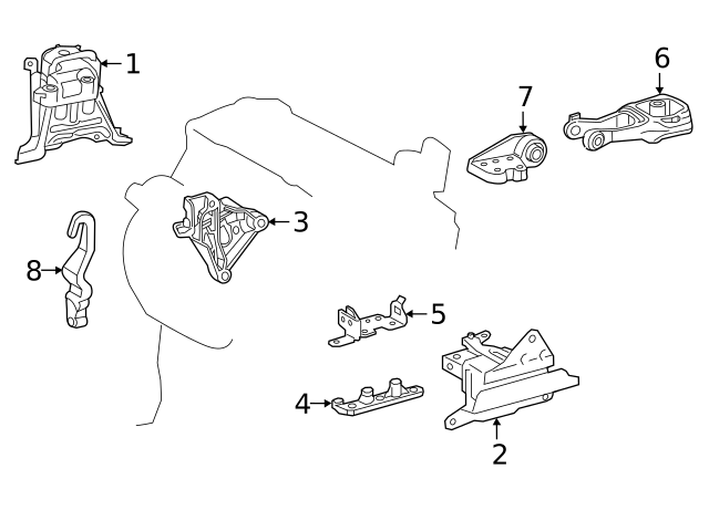 12372-24021 - Mount - 2019-2022 Toyota Corolla | Lithia Toyota Parts