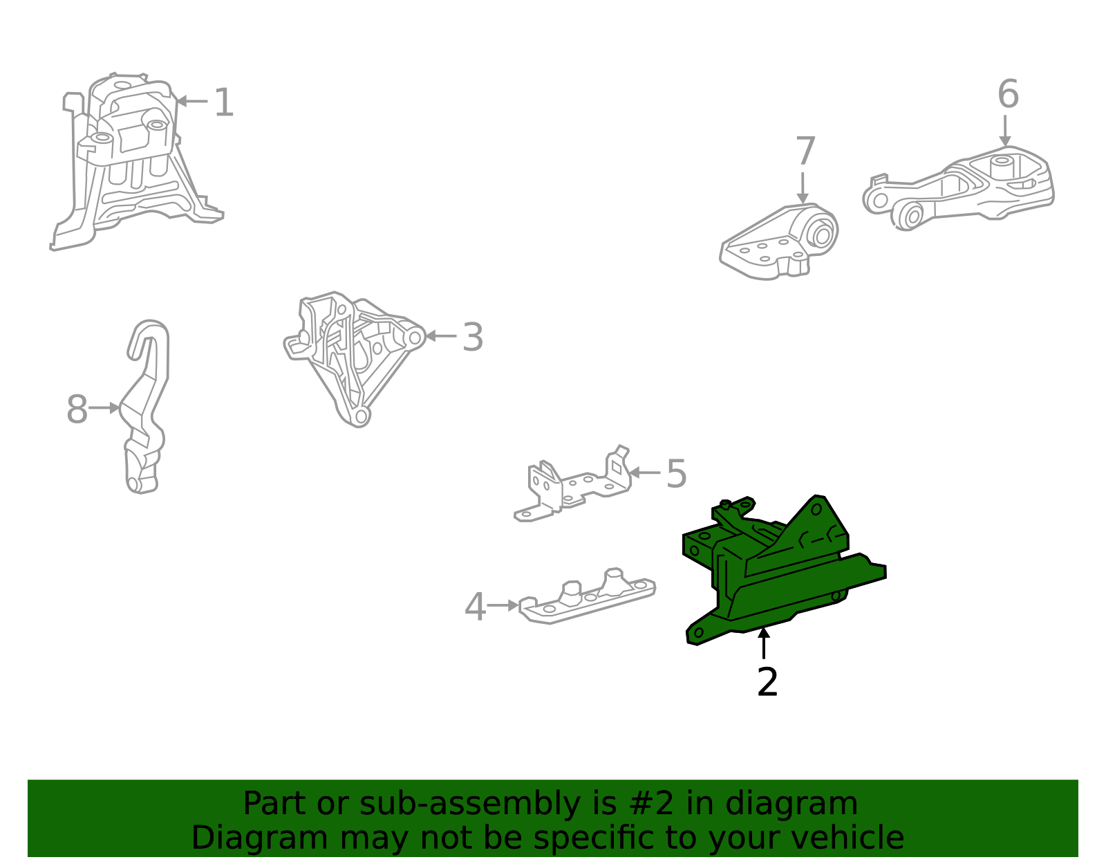 2022 Toyota Corolla 2021-2022 Toyota Corolla - Engine Mount 12372-24070 ...