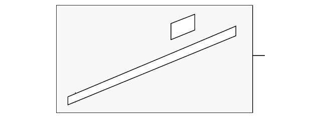 2013-2016 GMC Acadia Primed Passenger Side Front Door Center Molding ...