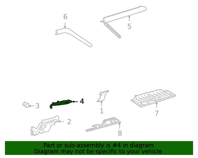 2021-2023 Toyota Sienna Instrument Panel Molding 55470-08010-C0 ...